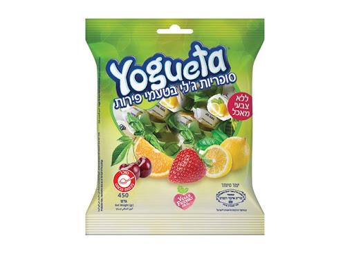 Yogueta Sugar Coated Fruit Flavor Jelly Chewy Candies Kosher 450g ...