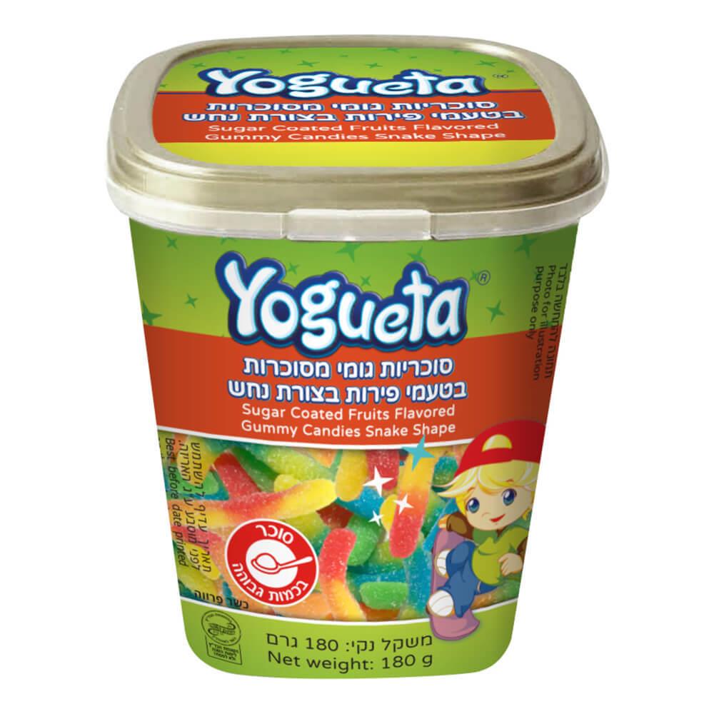 Yogueta Sugar Coated Fruit Flavor Gummy Candies Snakes Kosher180g ...