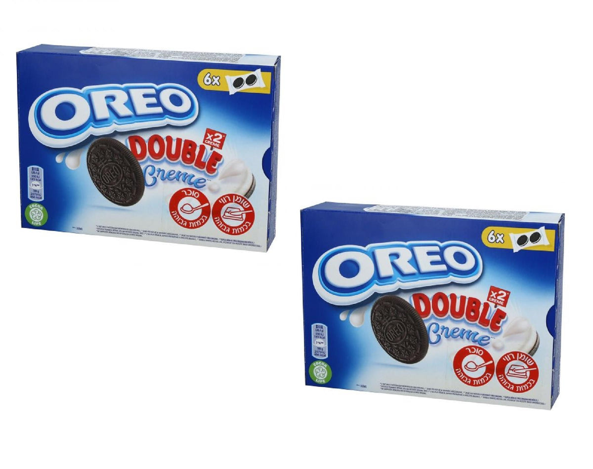 2 x Oreo Double Cream Sandwich Cookies Vanilla Filling Kosher 170g ...
