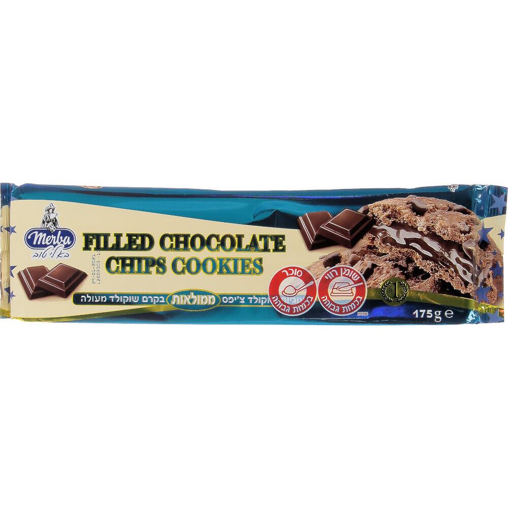 Merba Filled Chocolat Chips Cookies Kosher Snack 175g – KOSHERTOP